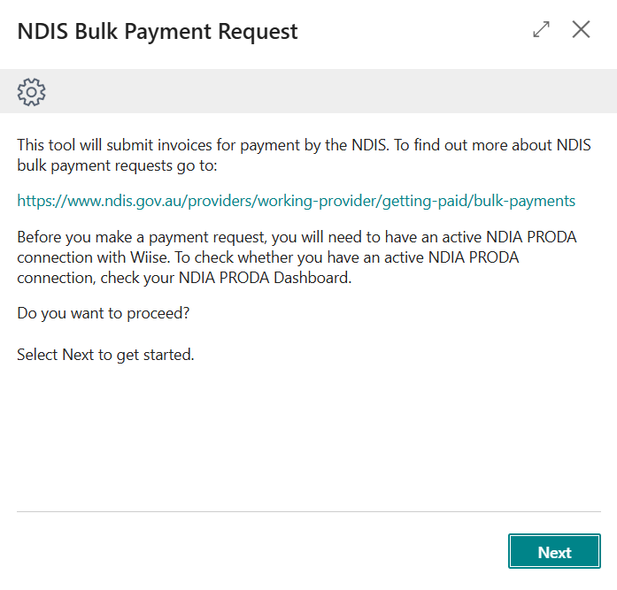 Submit a bulk payment request and receive payment